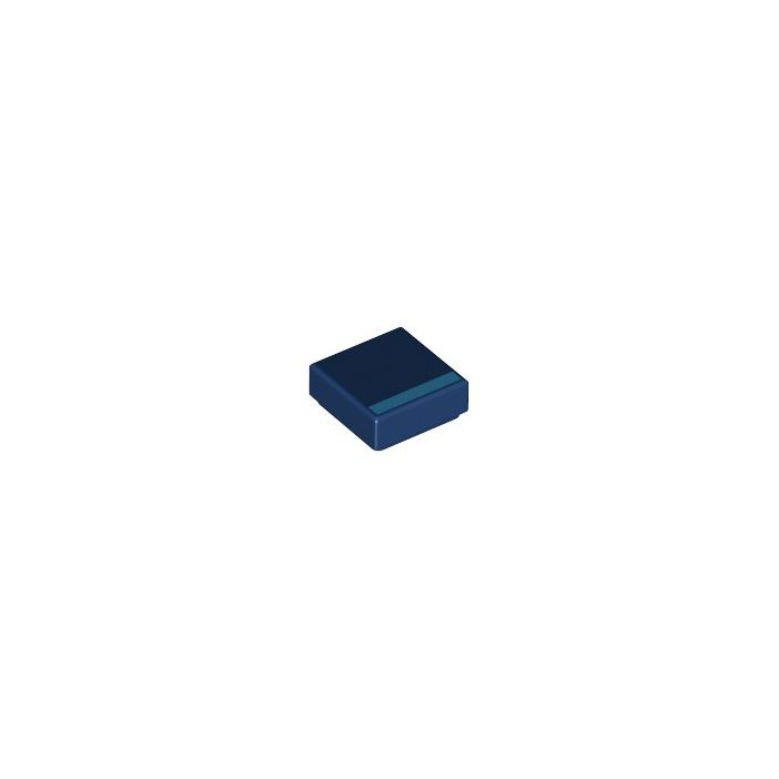 LEGO Tile 1 x 1 with Dark Azure Stripe with Groove (3070) | Brick Owl ...