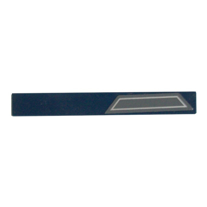 LEGO Dark Blue Tile 1 x 8 with Silver Line Sticker (4162) | Brick Owl ...