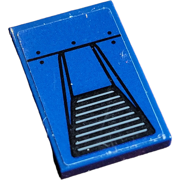 LEGO Dark Blue Tile 2 x 3 with 5 Rivets and Vent Grille Sticker (26603 ...