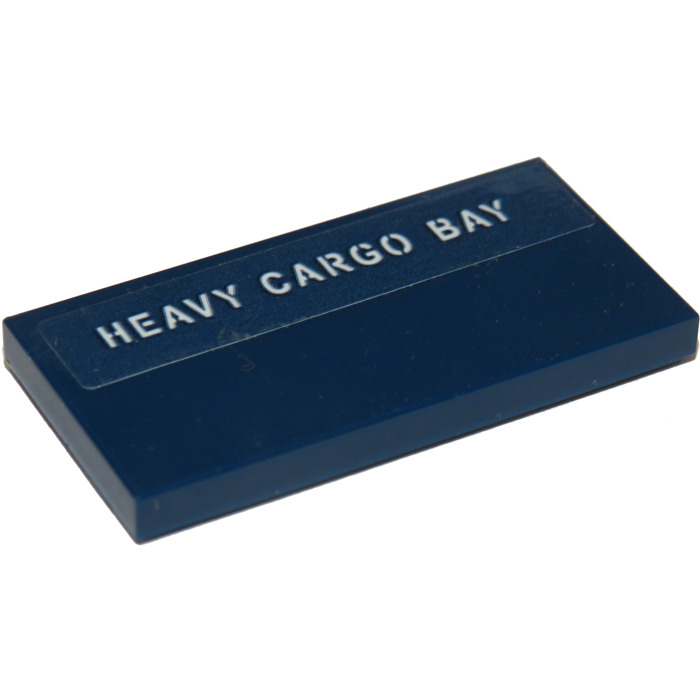 LEGO Tile 2 x 4 with 'HEAVY CARGO BAY' Sticker (87079) | Brick Owl ...