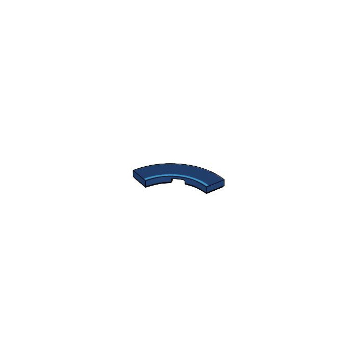 LEGO Dark Blue Tile 3 x 3 Curved Corner with Dark Azure Stripe (79393 ...