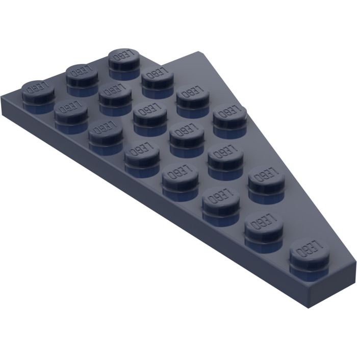 LEGO Dark Blue Wedge Plate 4 x 8 Wing Left with Underside Stud Notch ...