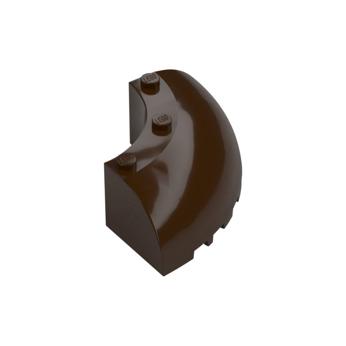LEGO Dark Brown Brick 6 x 6 x 2 Round Corner (87559) | Brick Owl - LEGO ...