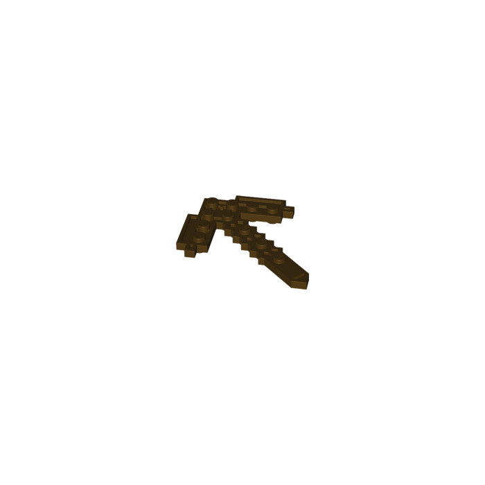 LEGO Dark Brown Large Pixelated Minecraft Pickaxe (41654) | Brick Owl