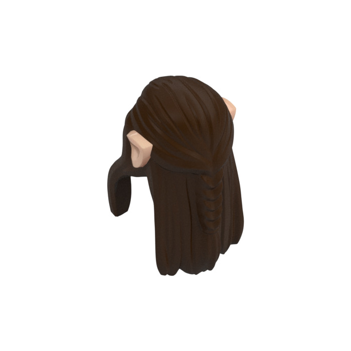 LEGO Dark Brown Long Hair with Elf Ears (100953) | Brick Owl