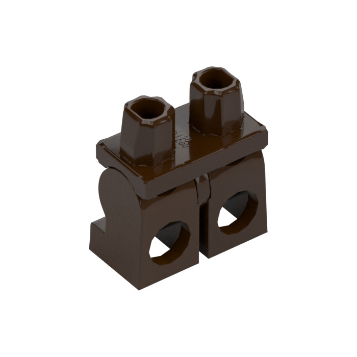 LEGO Dark Brown Minifigure Medium Legs with Bright Light Yellow Toes ...