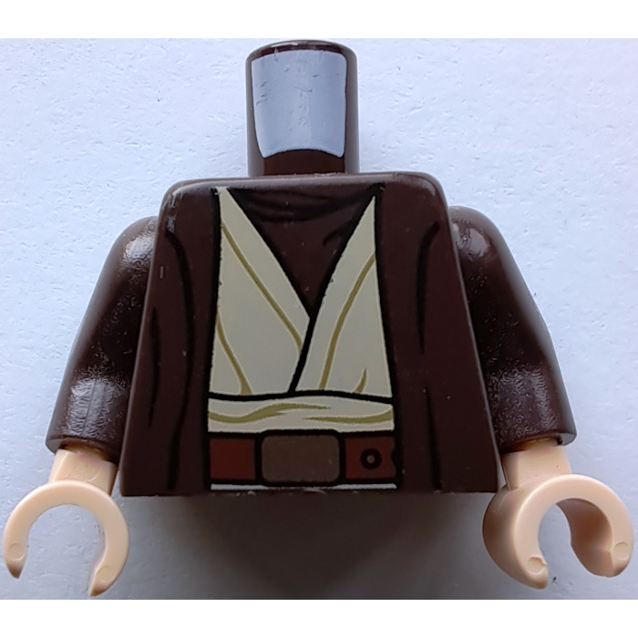 LEGO Dark Brown Obi-Wan Kenobi (Old) with Dark Brown Robe Minifig Torso ...