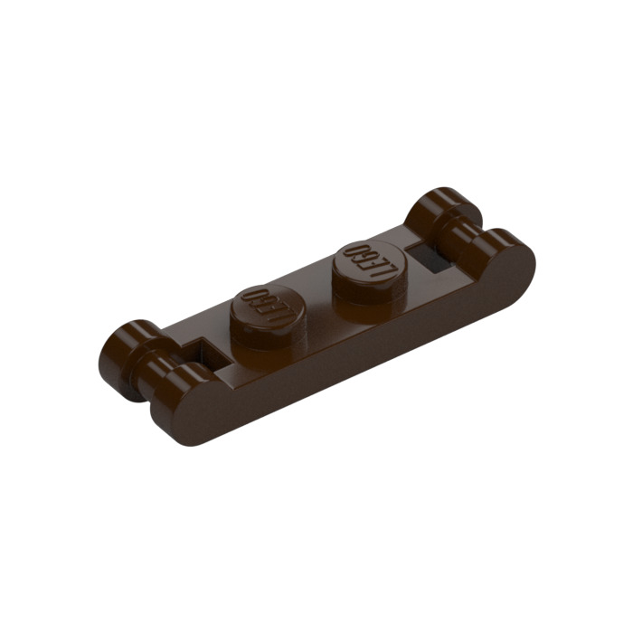 LEGO Dark Brown Plate 1 x 2 with Two End Bar Handles (18649) | Brick Owl