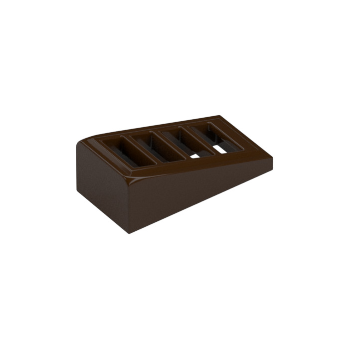 LEGO Dark Brown Slope 1 x 2 x 0.7 (18°) with Grille (61409) | Brick Owl ...