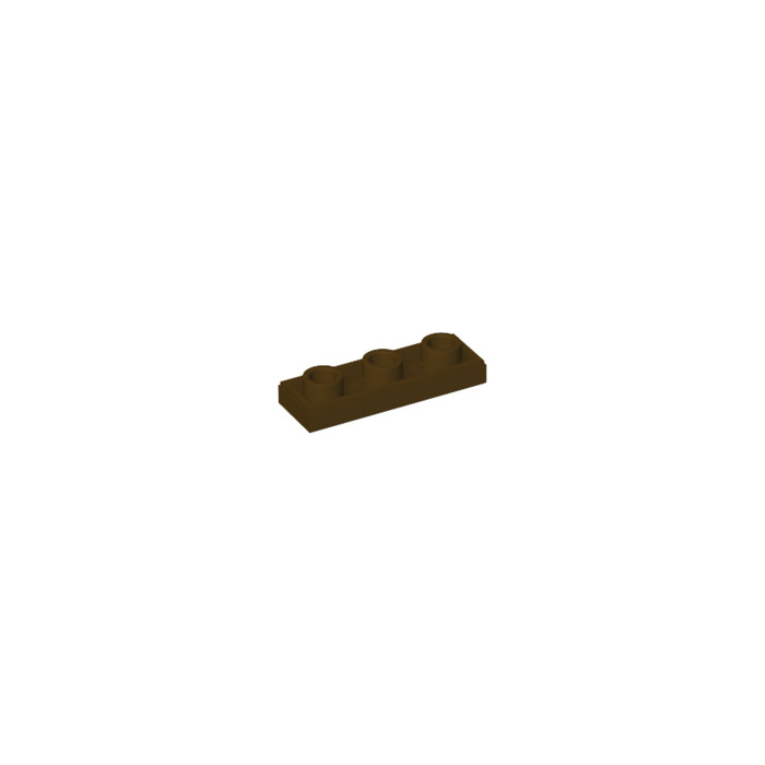 LEGO Dark Brown Tile 1 x 3 Inverted with Hole (35459) | Brick Owl ...