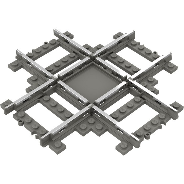 LEGO Dark Gray 9V Train Track Crossing (32087 / 76049) | Brick Owl ...