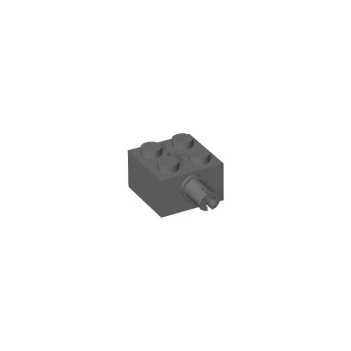 LEGO Dark Gray Brick 2 x 2 with Pin and Axlehole (6232 / 42929) | Brick ...