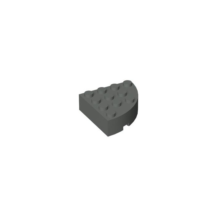 LEGO Dark Gray Brick 4 x 4 Round Corner (2577) | Brick Owl - LEGO ...