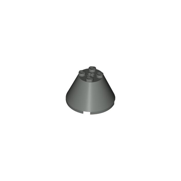 LEGO Dark Gray Cone 4 x 4 x 2 with Axle Hole (3943) | Brick Owl
