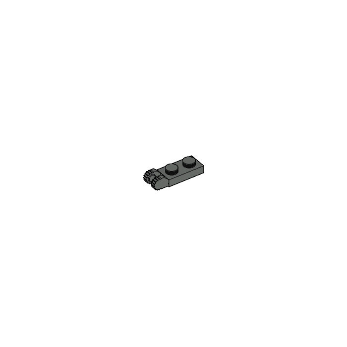 LEGO Dark Gray Hinge Plate 1 x 2 with Dual Fingers with Groove (44302 ...