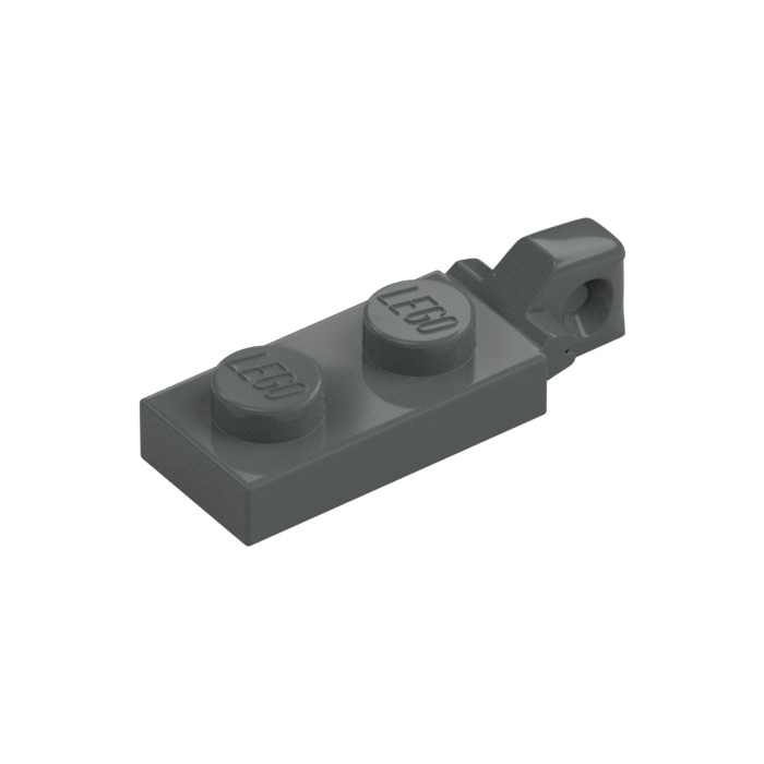 LEGO Dark Gray Hinge Plate 1 x 2 with Single Finger on End Vertical ...