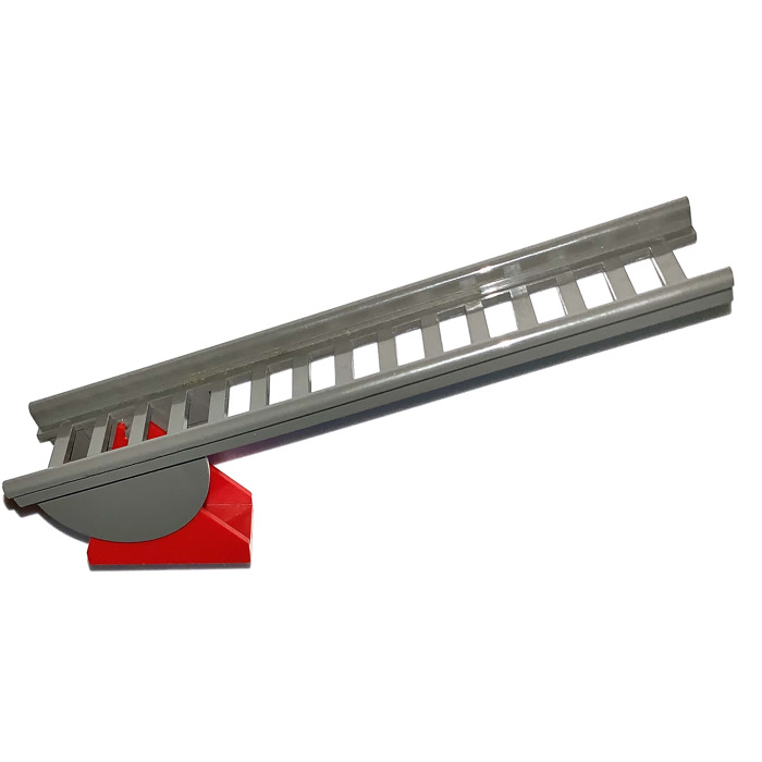LEGO Dark Gray Ladder 16 x 4 with Pivot with Red Ladder Holder | Brick Owl