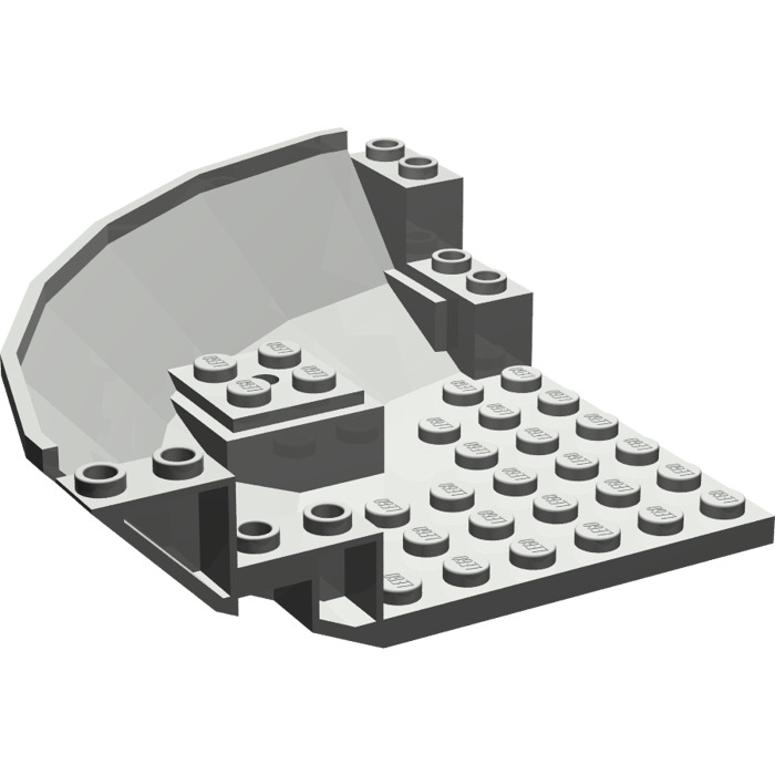 LEGO Dark Gray Panel 10 x 10 x 2.3 Inverted Corner Quarter (30201 ...