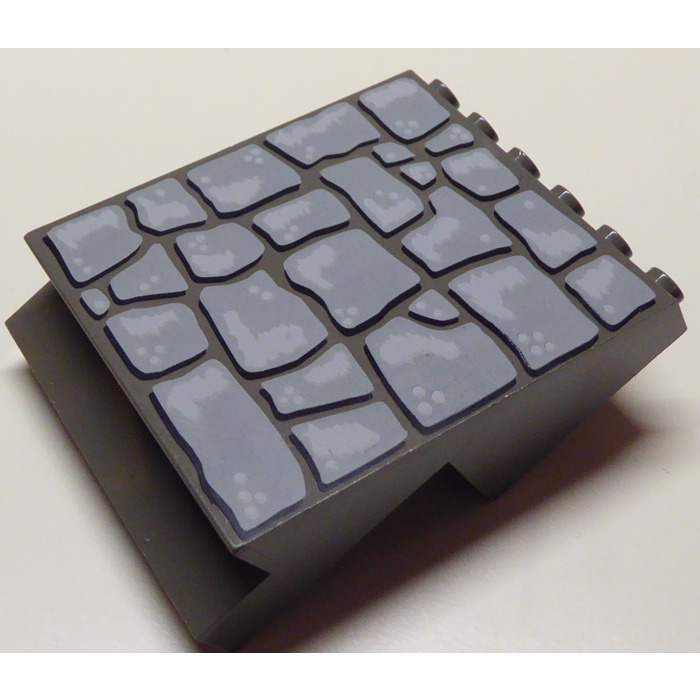 LEGO Dark Gray Panel 6 x 4 x 6 Sloped with Rock (30156 / 83139) | Brick ...