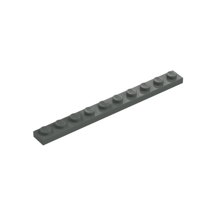LEGO Dark Gray Plate 1 x 10 (4477) | Brick Owl - LEGO Marketplace