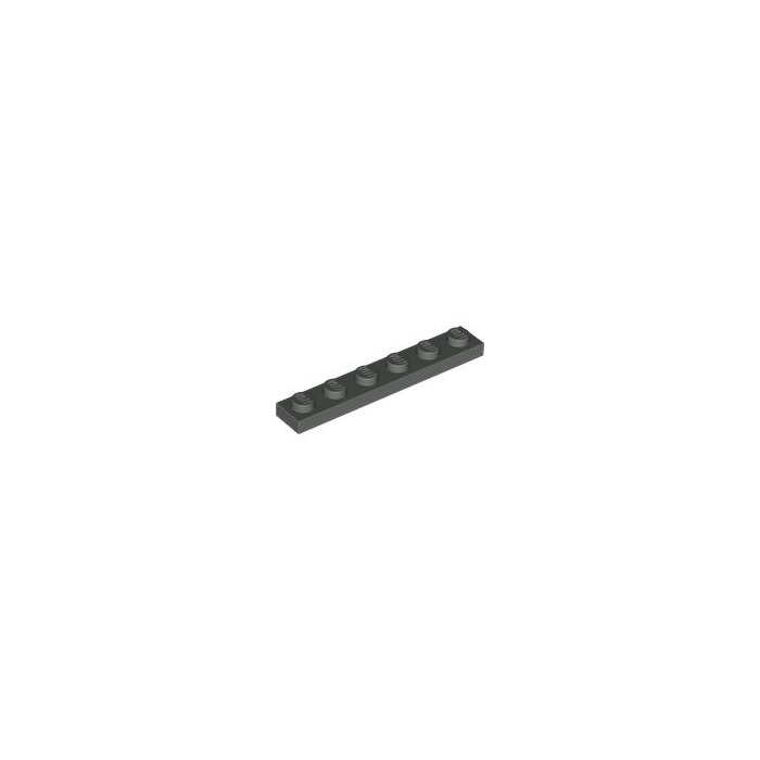 LEGO Dark Gray Plate 1 x 6 (3666) | Brick Owl