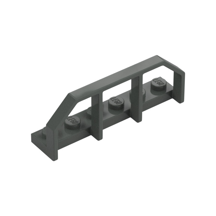 LEGO Dark Gray Plate 1 x 6 with Train Wagon Railings (6583 / 58494 ...