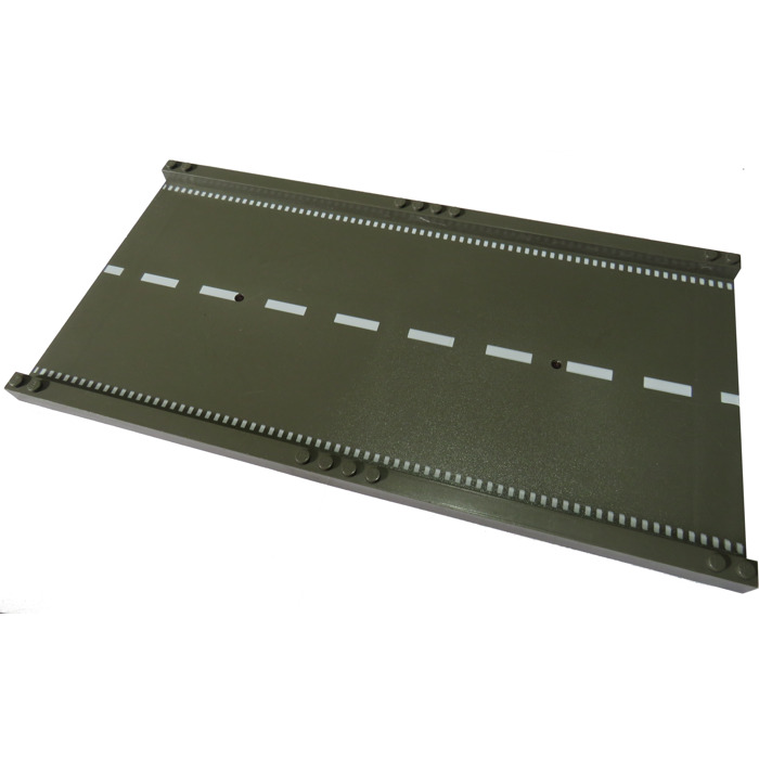 LEGO Dark Gray Ramp 32 x 16 Straight with White Stripes (30401 / 83809 ...