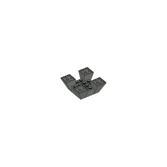 LEGO Dark Gray Slope 6 x 6 x 2 (65°) Inverted Quadruple (30373) | Brick ...