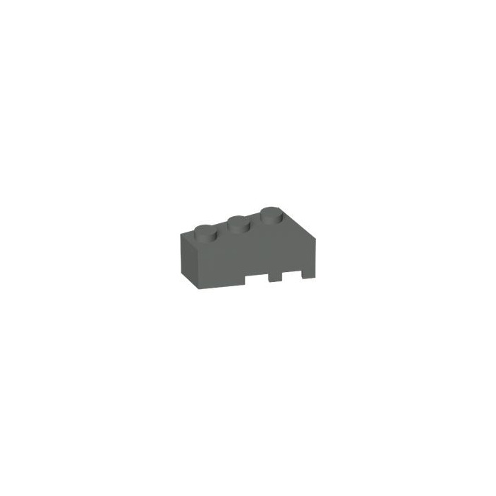 LEGO Dark Gray Wedge Brick 3 x 2 Left (6565) | Brick Owl - LEGO Marketplace
