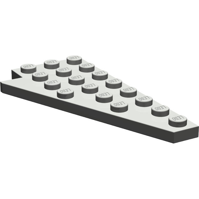 LEGO Dark Gray Wedge Plate 4 x 8 Wing Right with Underside Stud Notch ...