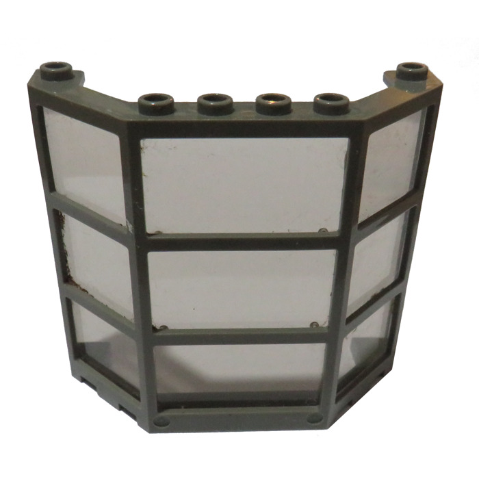 LEGO Dark Gray Window Bay 3 x 8 x 6 Assembly with Trans-Black Glass ...