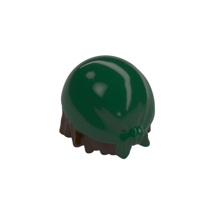 LEGO Dark Green Bandana with Dark Brown Dreadlocks (112428) | Brick Owl ...