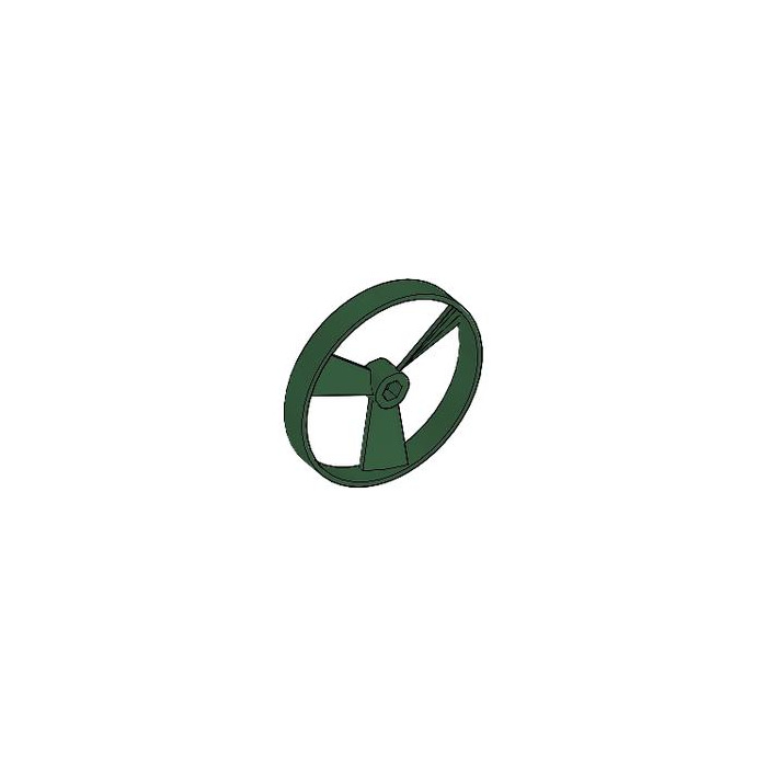 LEGO Dark Green Bionicle Spinner Rotor without Code on Side (50899 ...