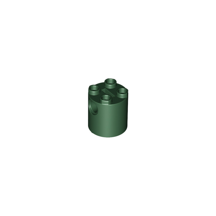 LEGO Dark Green Brick 2 x 2 x 2 Round with Bottom Axle Holder with ...