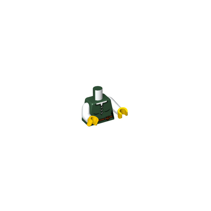 LEGO Dark Green Castle Woman with Dark Green Dress Minifig Torso (973 / ...