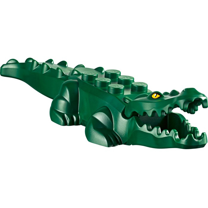 LEGO Crocodile with 20 Teeth with Yellow Eyes with White Eye Glints ...