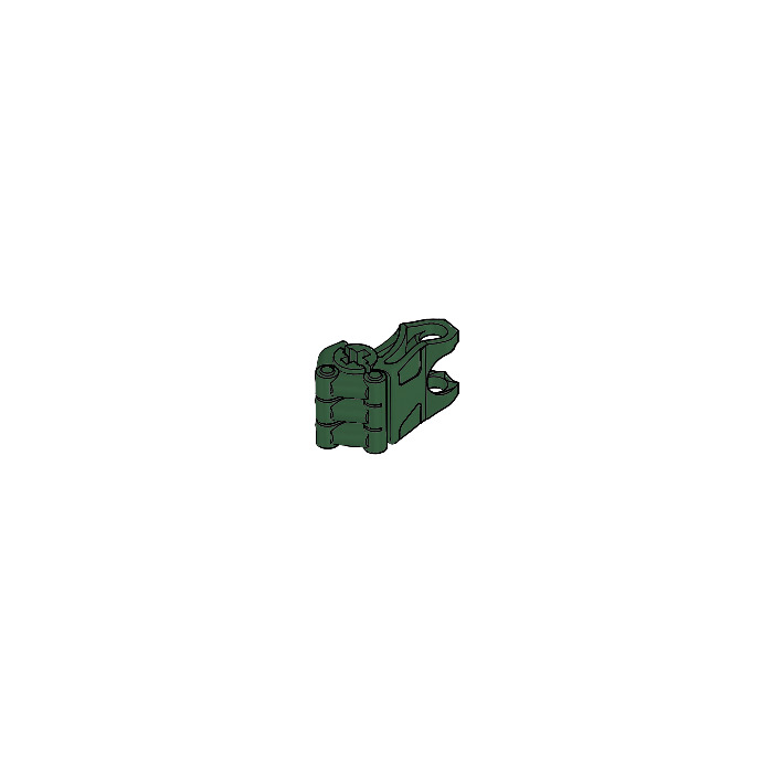 LEGO Dark Green Hand with Joint Socket and Axle Hole with 3 Fingers ...