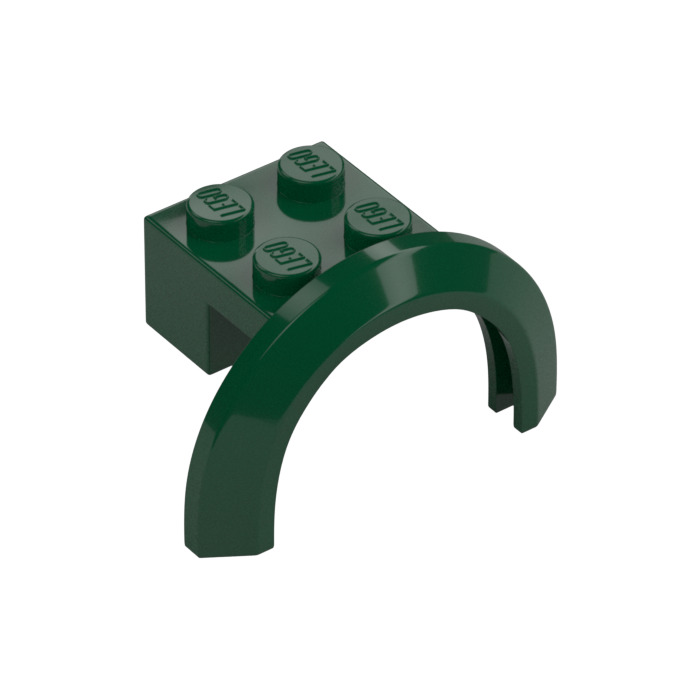 LEGO Dark Green Mudguard Brick 2.5 x 4 x 1.7 with Wheel Arch (50745 ...