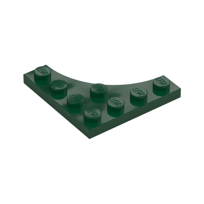 LEGO Dark Green Plate 4 x 4 with Circular Cut Out (35044) | Brick Owl ...