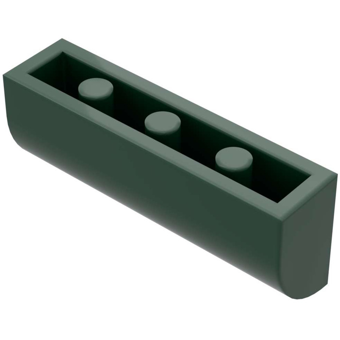 LEGO Dark Green Slope 1 x 4 x 1.3 Curved (6191 / 10314) | Brick Owl ...