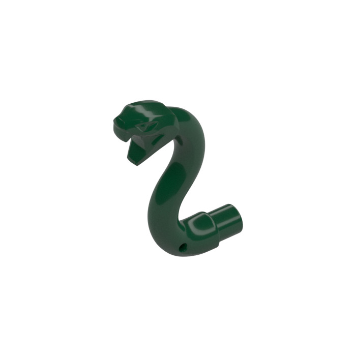 LEGO Dark Green Snake Head with Bar (28588) | Brick Owl - LEGO Marketplace