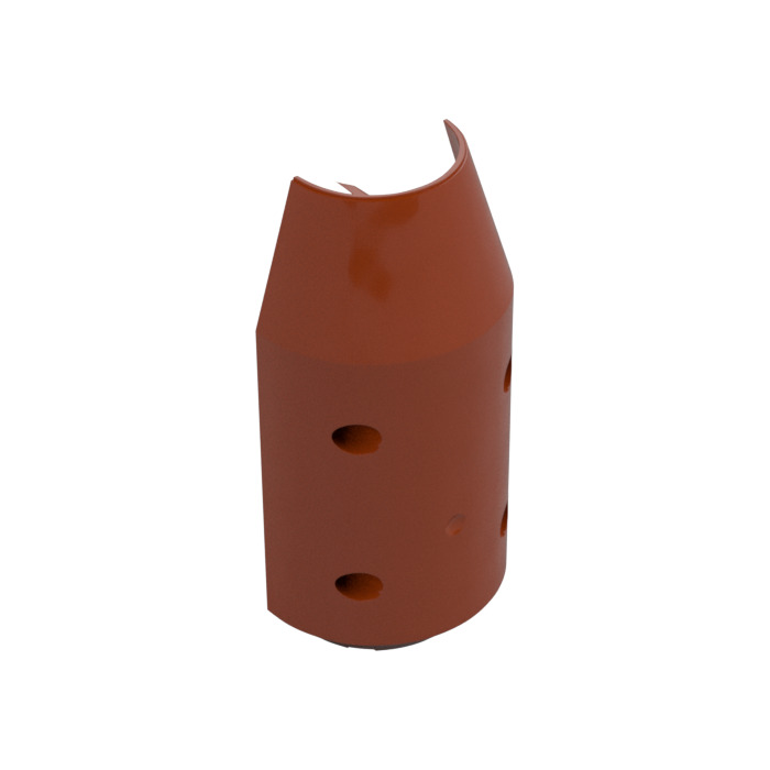 LEGO Dark Orange Cylinder 6 x 3 x 10 Half with Pin Holes (57792 ...