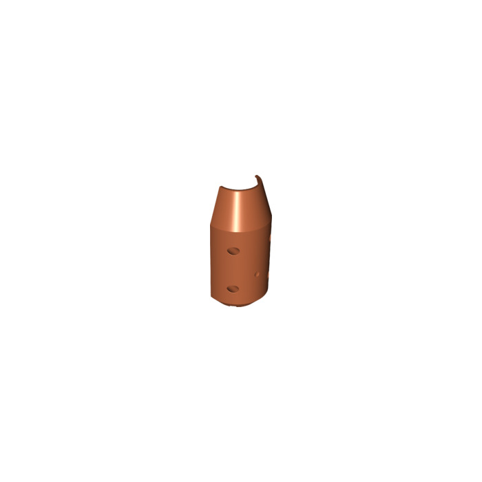 LEGO Dark Orange Cylinder 6 x 3 x 10 Half with Pin Holes (57792 ...