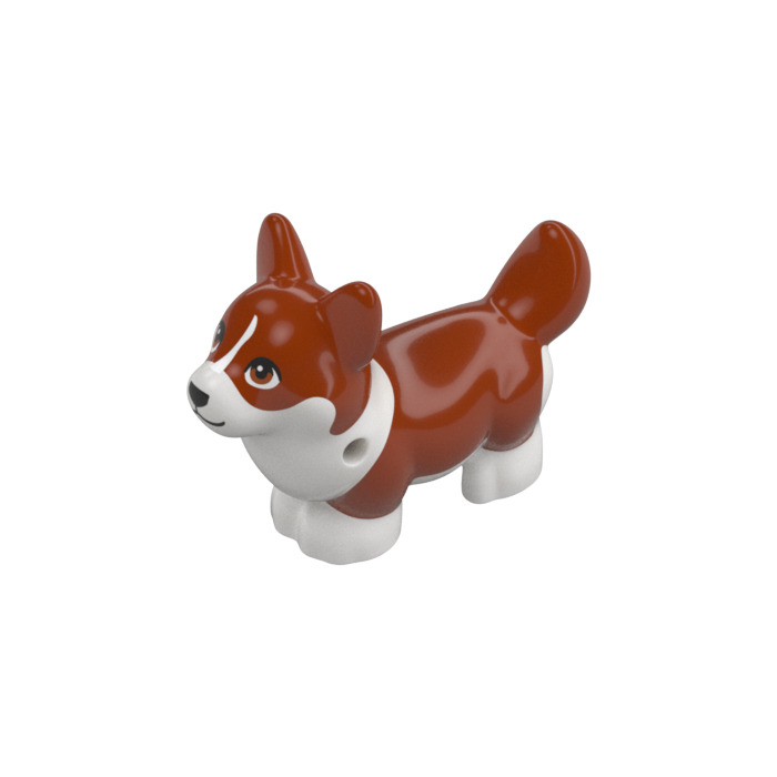 LEGO Dog - Corgi with Dark Orange Eyes (110195) | Brick Owl - LEGO ...