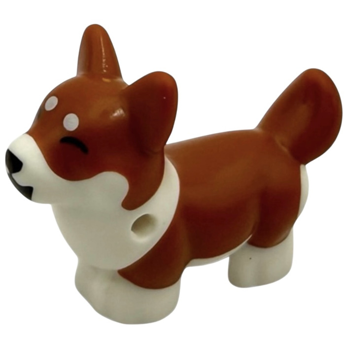 LEGO Dark Orange Dog - Corgi with Smile (113038) | Brick Owl