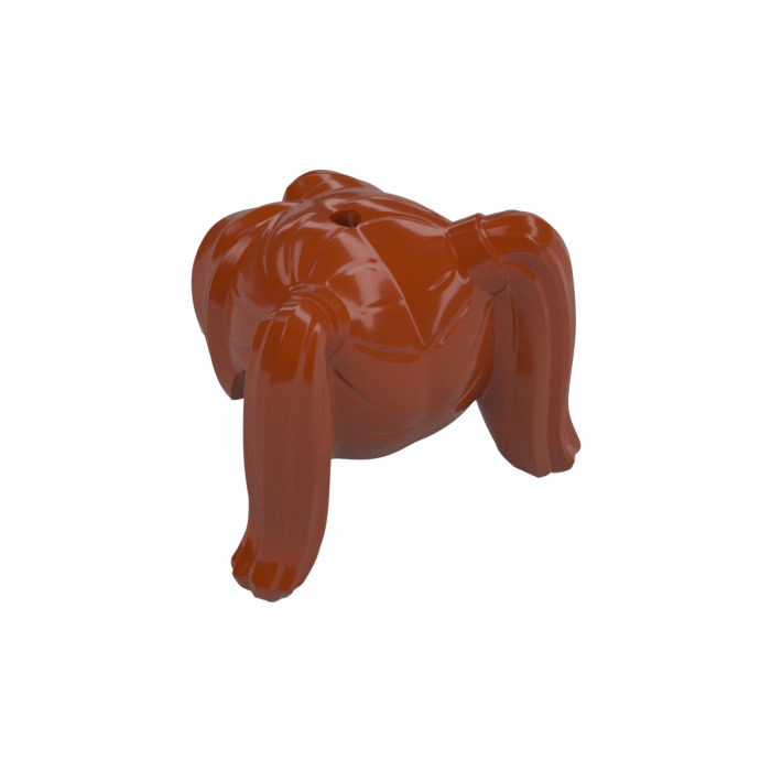 LEGO Dark Orange Hair with Pigtails and Bangs (3178 / 20596) | Brick ...