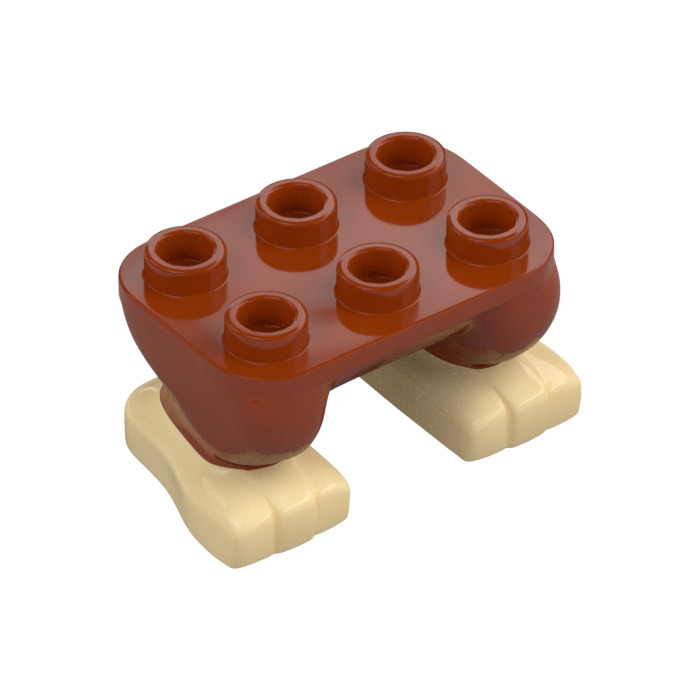 LEGO Legs 2 x 3 with Tan Feet (103483) | Brick Owl - LEGO Marketplace