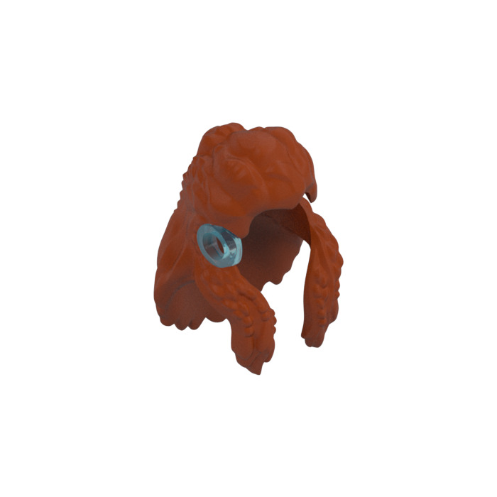 LEGO Dark Orange Long Hair with Transparent Blue Rings (1675) | Brick Owl