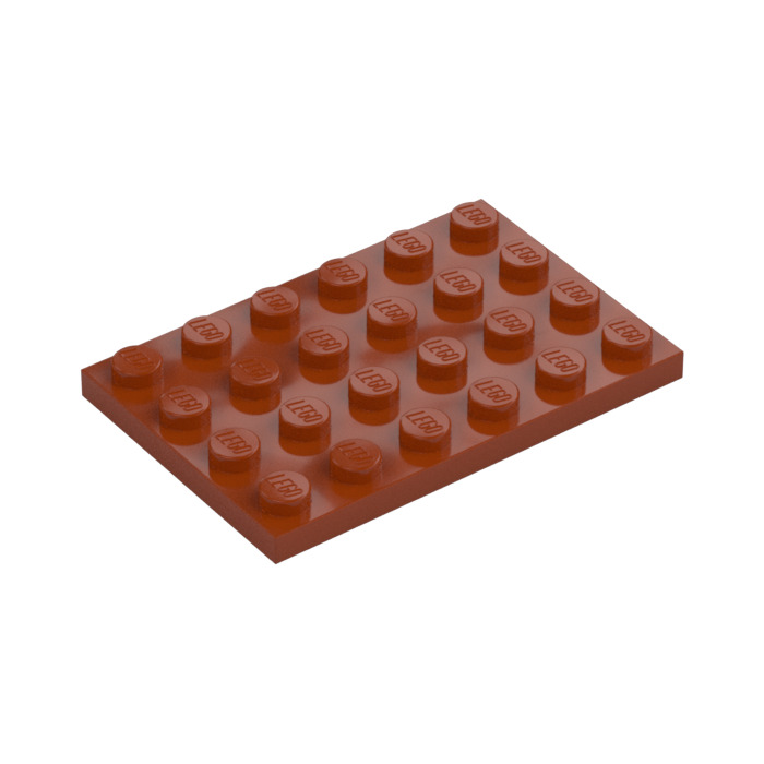 LEGO Dark Orange Plate 4 x 6 (3032) | Brick Owl - LEGO Marketplace
