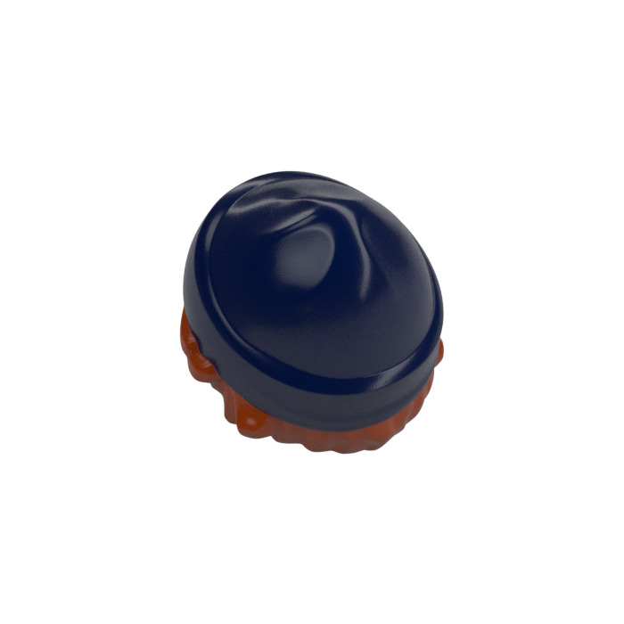 LEGO Dark Orange Short Hair with Dark Blue Beanie Hat (5492) | Brick Owl